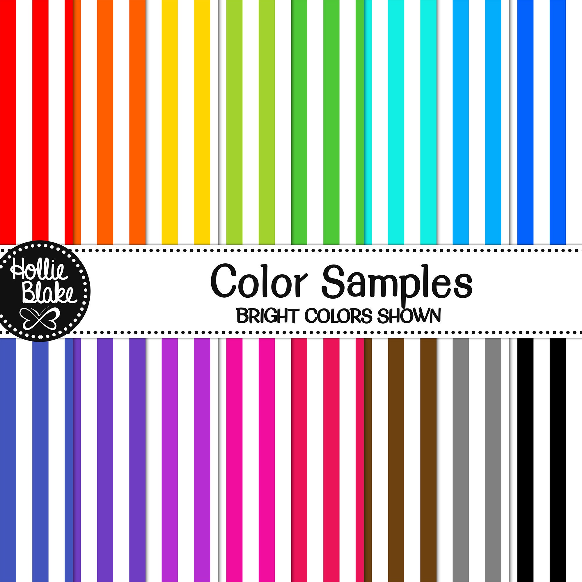 SALE 100 Stripes Seamless Digital Papers Rainbow | Etsy