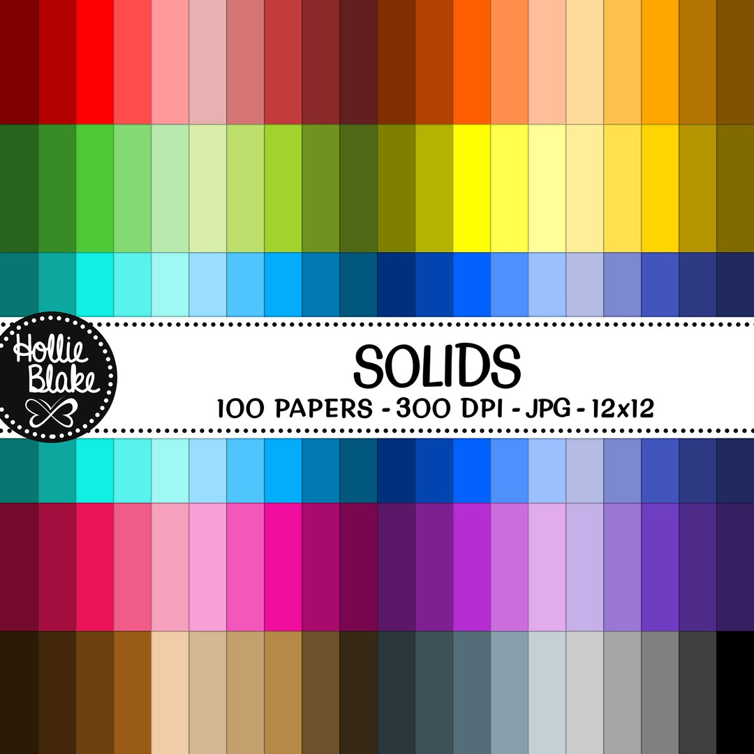 SALE!! 100 Solids Seamless Digital Papers • Rainbow • Seamless ...