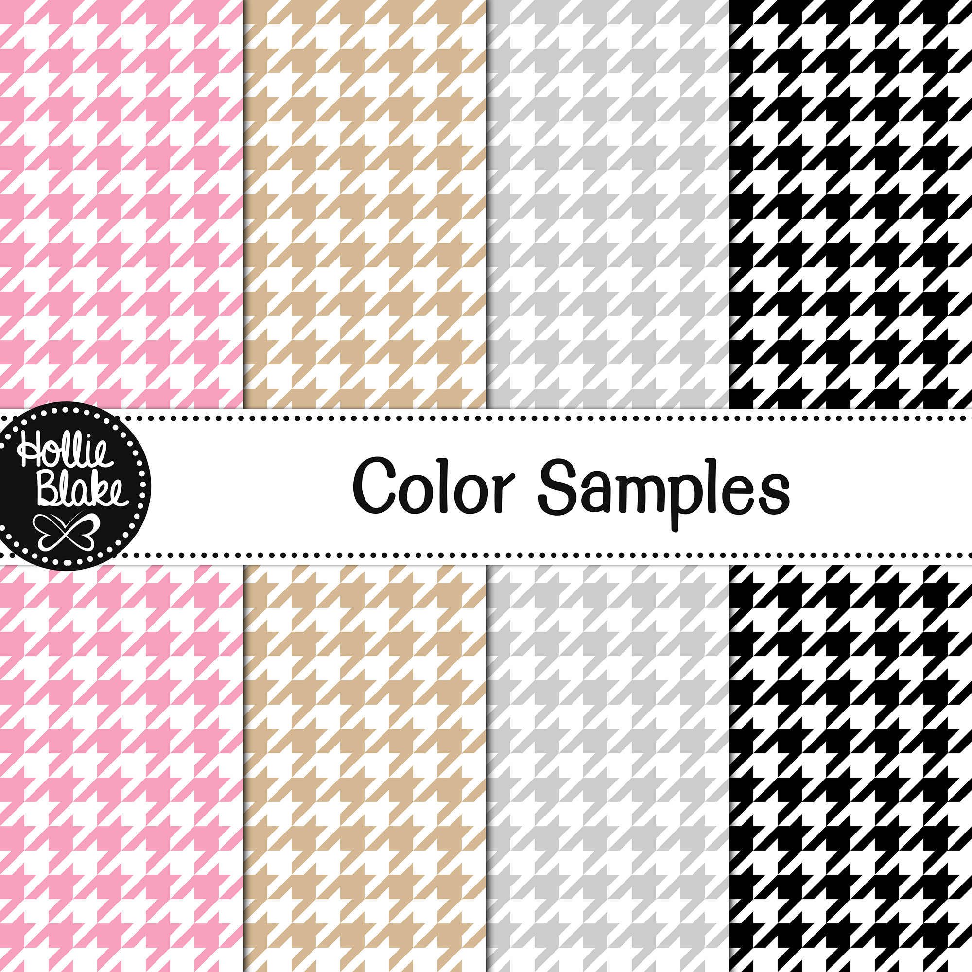 SALE 16 Pastel Houndstooth Seamless Digital Papers Rainbow | Etsy