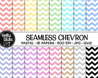 Pastel Digital Paper pastel Chevron Digital Paper - Etsy