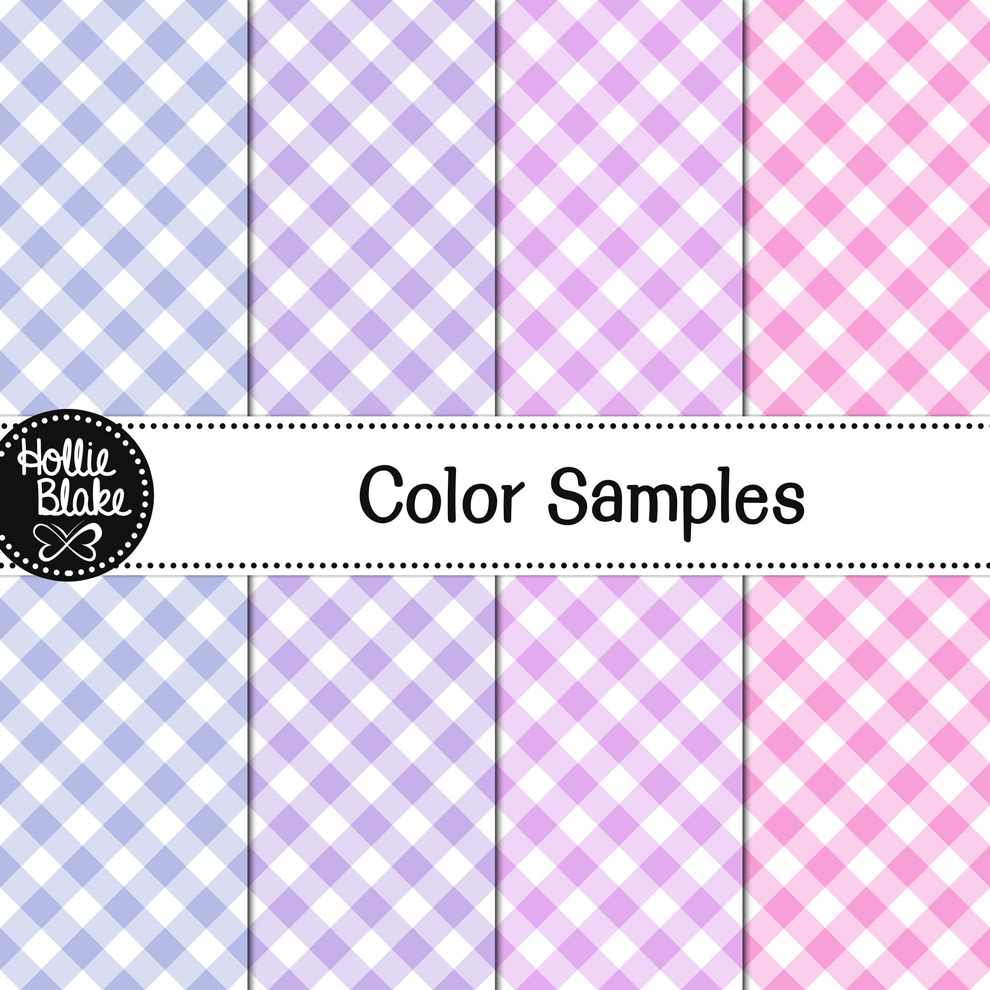 SALE 16 Pastel Gingham Seamless Digital Papers Rainbow - Etsy