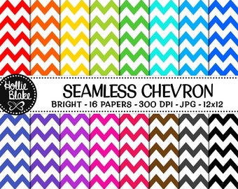 Chevron Pastels Digital Paper Pack Zigzag Patterns Rainbow - Etsy