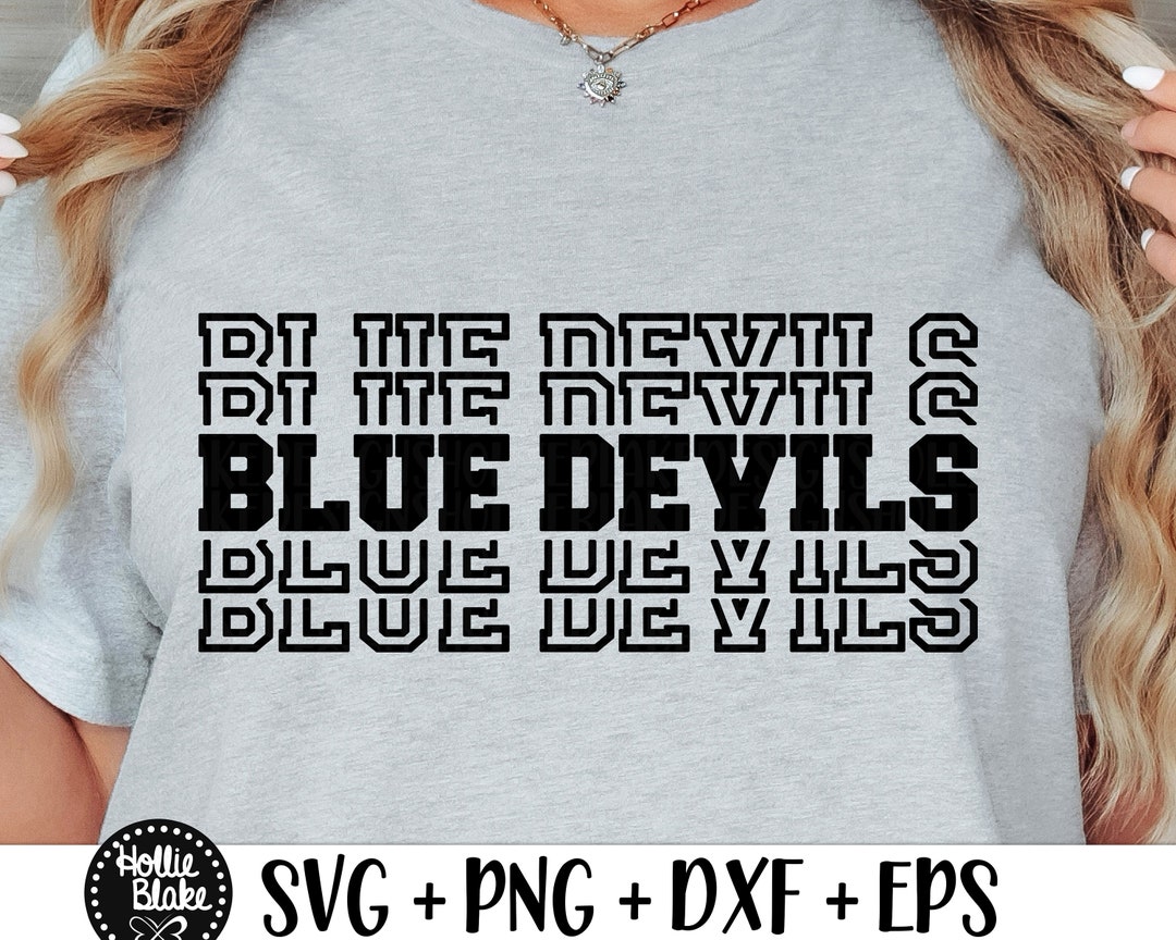 Blue Devils SVG Stacked Blue Devils SVG Blue Devils - Etsy