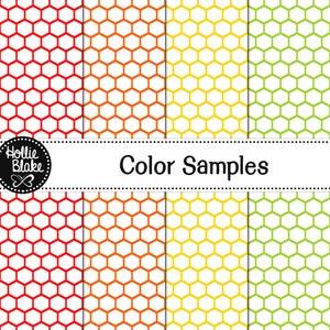 SALE!! 16 Bright Honeycomb Seamless Digital Papers • Rainbow • Seamless ...