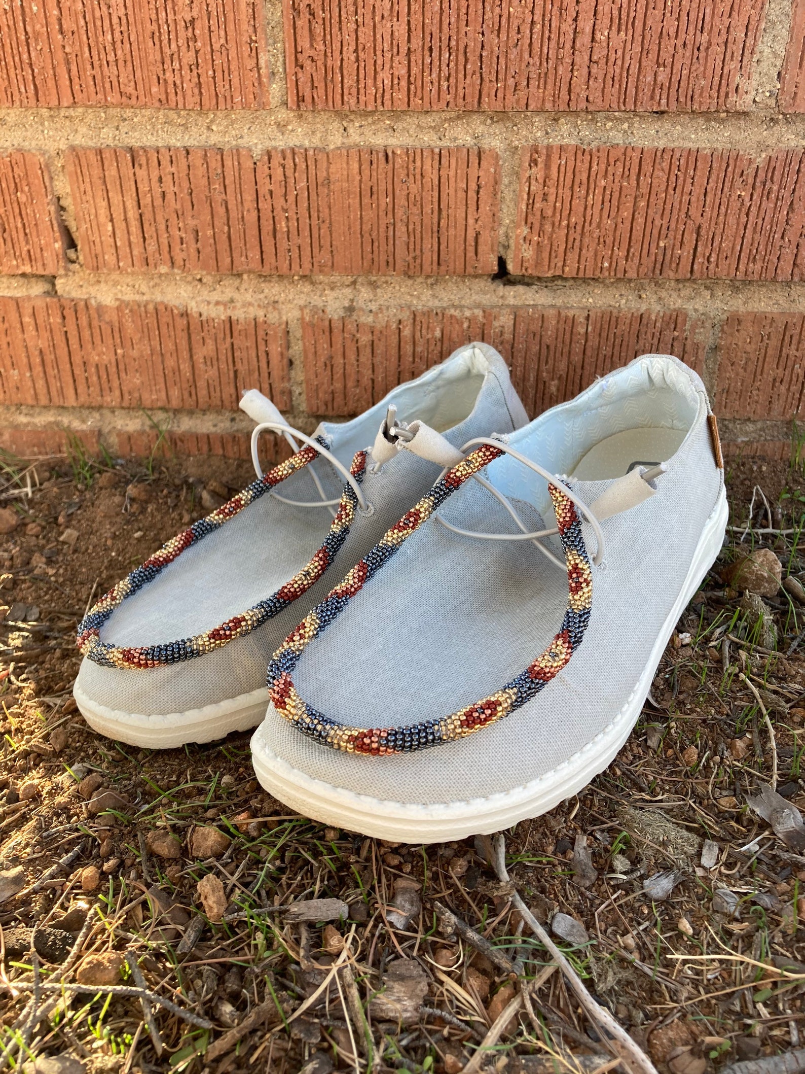 Hey Dude Beaded Shoes Old America Aztec Design Prairie - Etsy