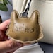 Personalized Leather Cat Keychain: Custom Pet Memorial Bag Charm - Etsy