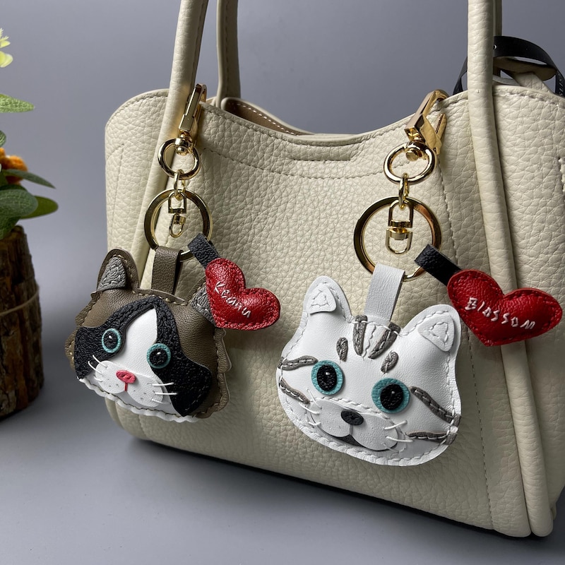 Leather Bag Charm - Etsy