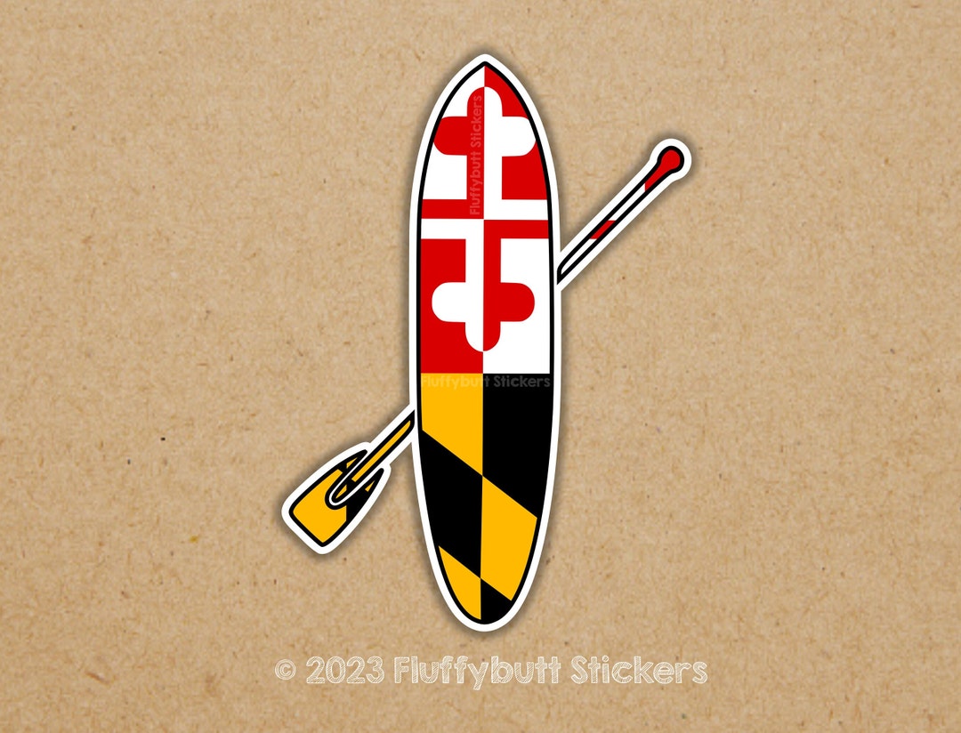 Maryland Flag Stand up Paddle Board Sticker | Maryland Flag | SUP ...