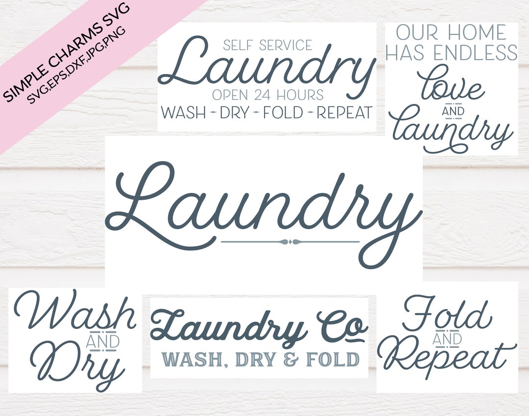 Laundry Room Bundle Cut File - Etsy