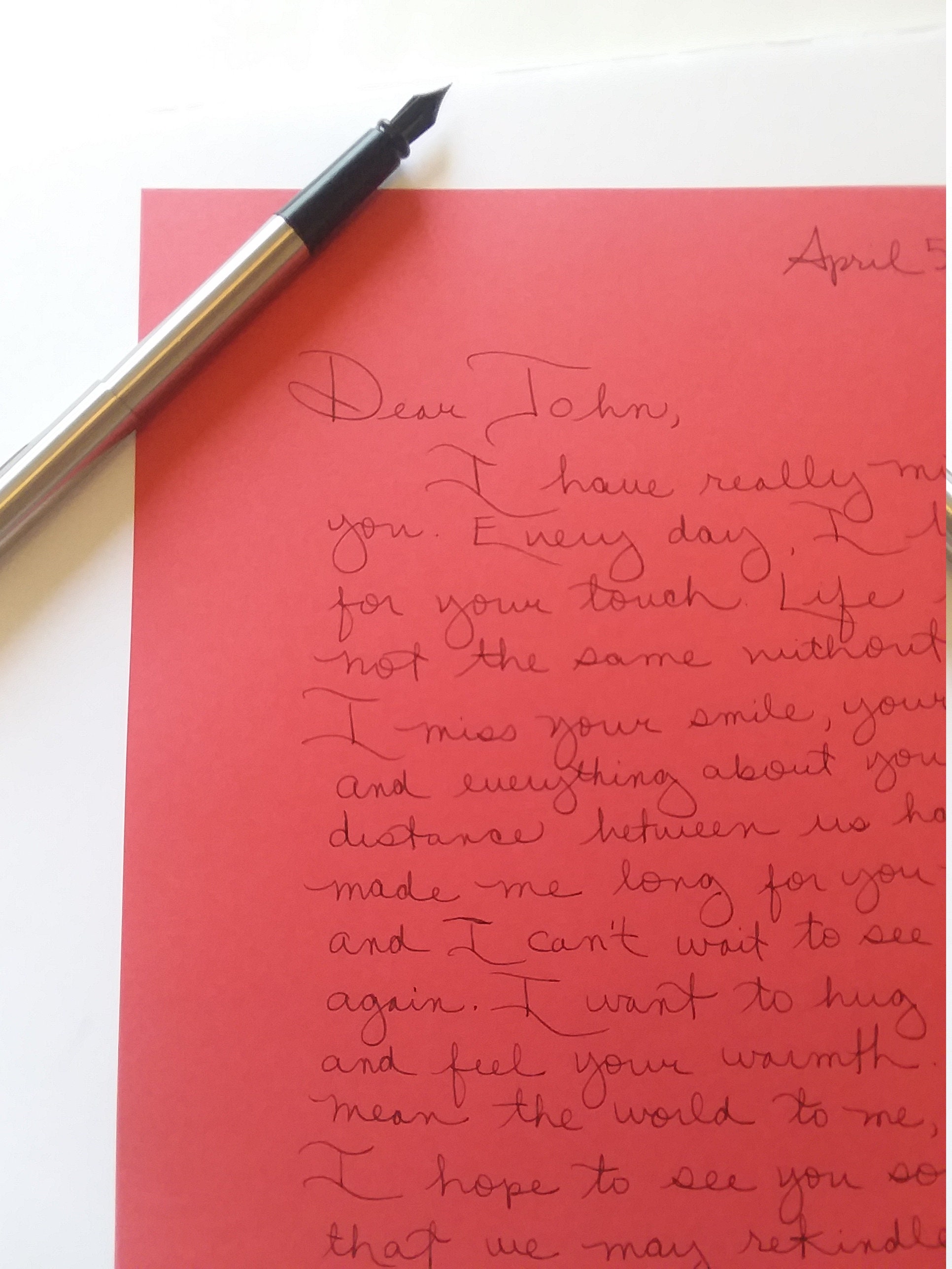 Handwritten Letter for a Loved One Handwriting Service Love - Etsy