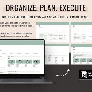 Notion Life Planner Template, Digital Organizer, Task Manager, Goal Tracker, Daily Planner ...