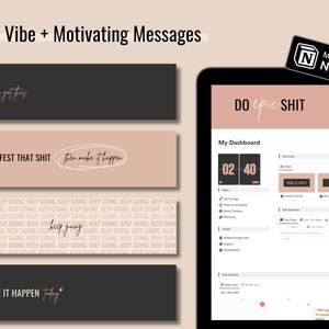 Notion Aesthetic Cover Set, Notion Banners, Motivational Quotes for ...