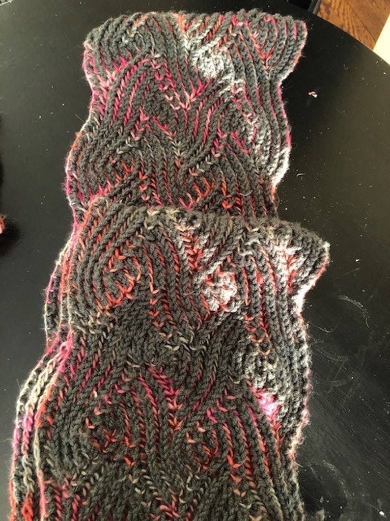 Handmade Variegated Brioche Knit Scarf - Etsy