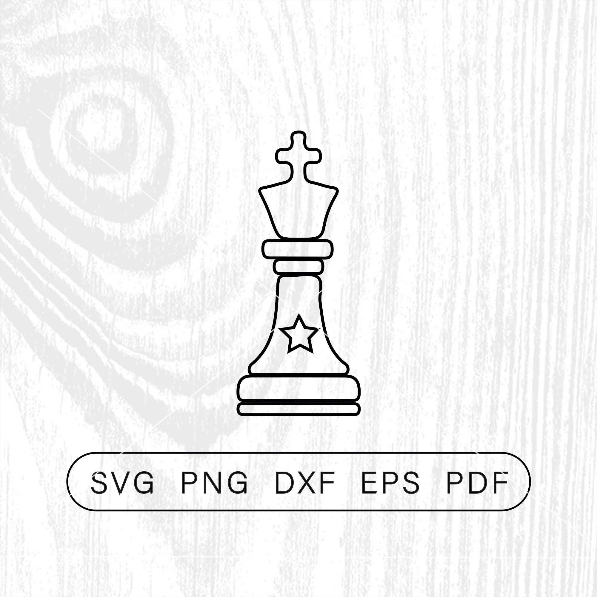 CHESS King SVG Pdf Eps Dxf PNG Png Cut File - Etsy