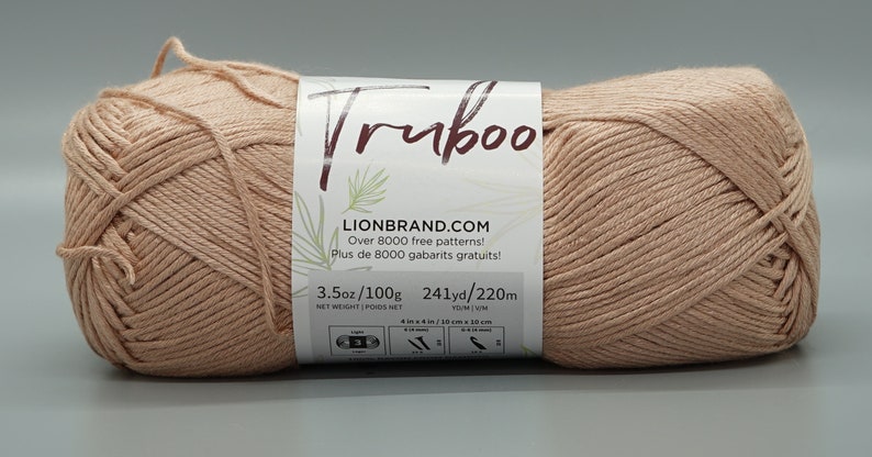 Lion Brand Truboo 123 Tan Yarn Bamboo Yarn - Etsy