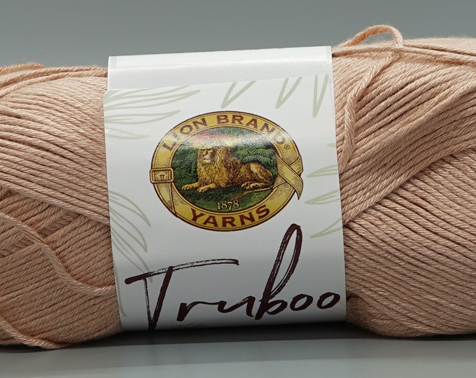 Lion Brand Truboo 123 Tan Yarn Bamboo Yarn - Etsy