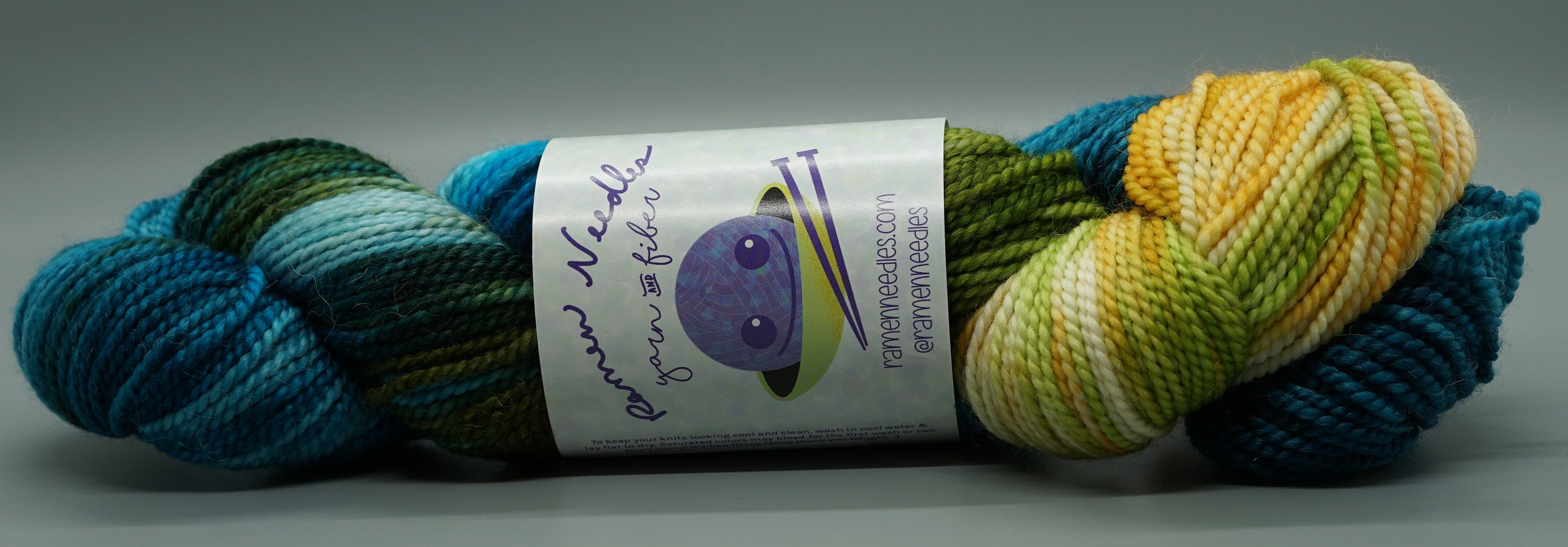 Ramen Needles Yarn & Fiber Worsted Weight in Lake Erie Monster Bessie ...