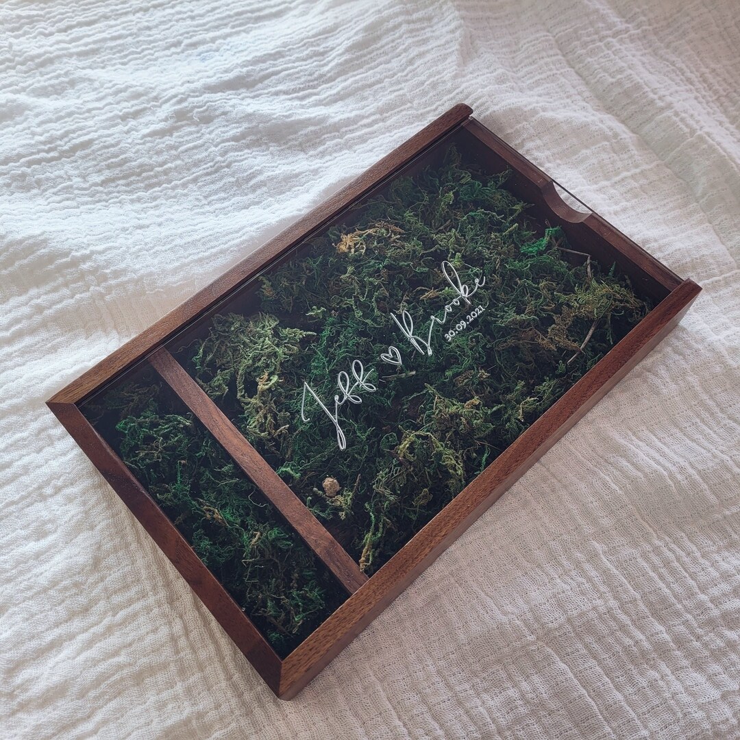 Custom Engraved Maple/walnut Wood Photo Box With Clear Lid ...