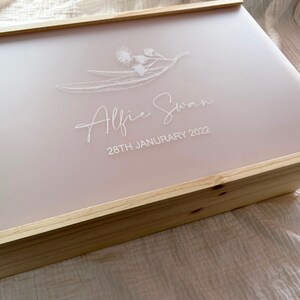 Personalised Baby Keepsake Box, Custom Baby Name Box, Custom Baby ...