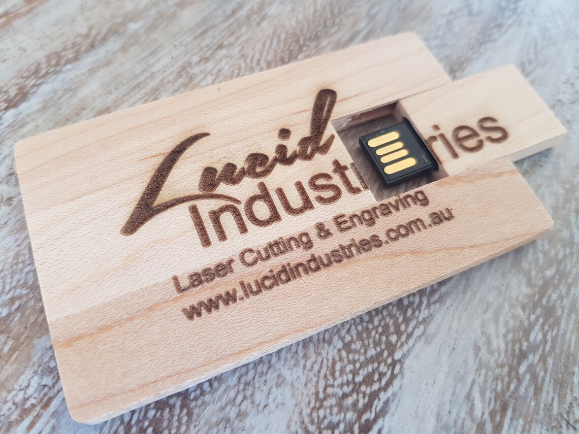 Custom Wood USB Business Card Personalised USB Stick Flash | Etsy
