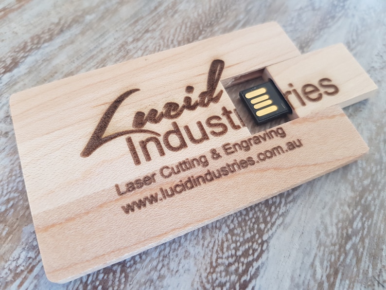 Custom Wood USB Business Card Personalised USB Stick Flash | Etsy