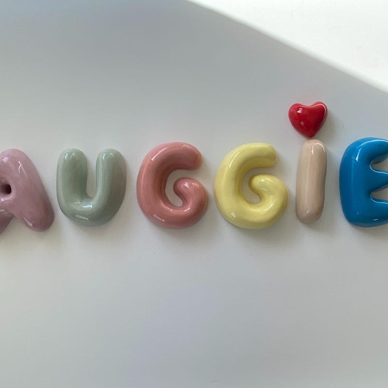 Bubble Clay Letter - Etsy