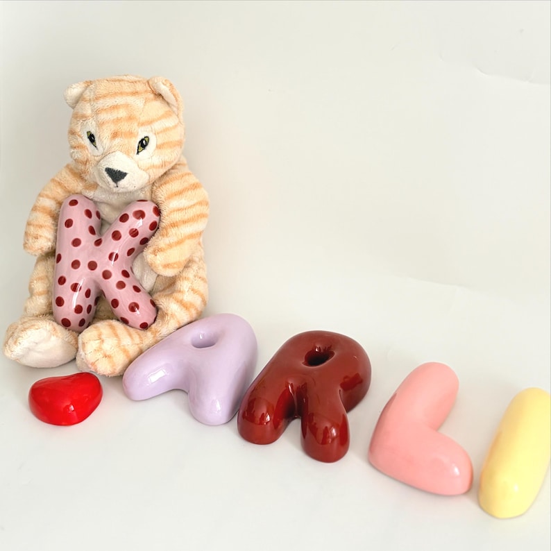 Handmade Ceramic Letters-ceramic Bubble Letters- Personalized Ceramic ...