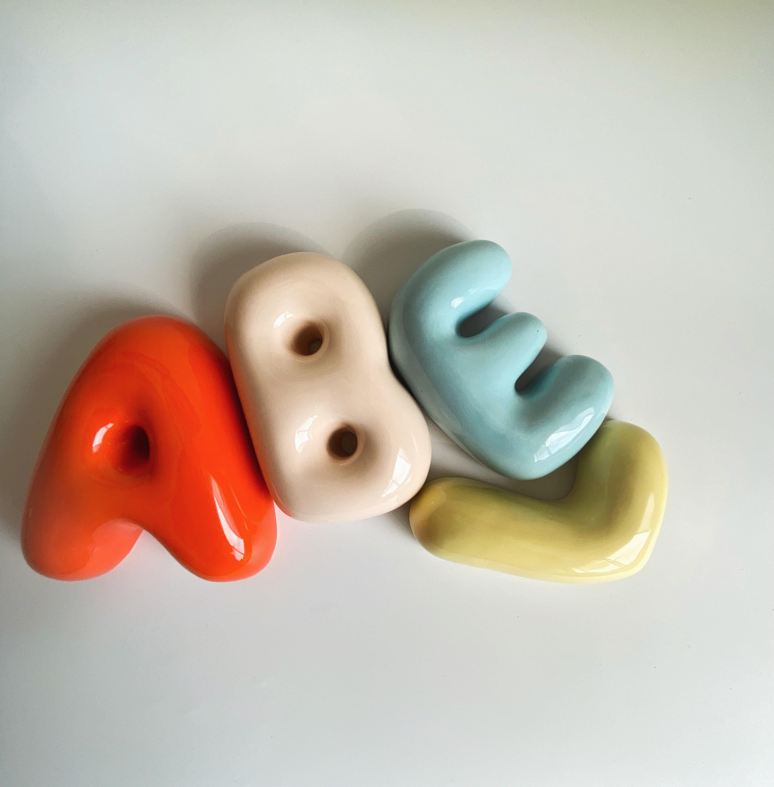 Handmade Ceramic Bubble Letter: Personalized Wall Decor - Etsy UK
