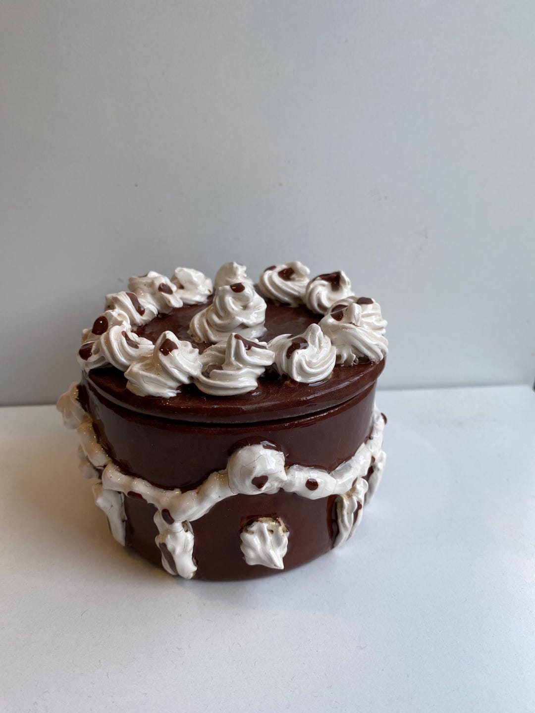 Handmade Ceramic,ceramic Birthday Cake Jewelery Box,ceramic Chocolate ...
