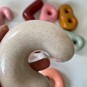 Ceramic Bubble Letters-ceramic Bubble Letter: Colorful Handmade ...