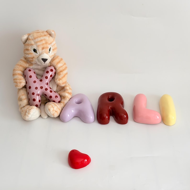 Handmade Ceramic Letters-ceramic Bubble Letters- Personalized Ceramic ...