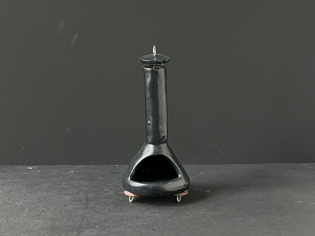 Mini Chiminea Incense Burner Black - Etsy