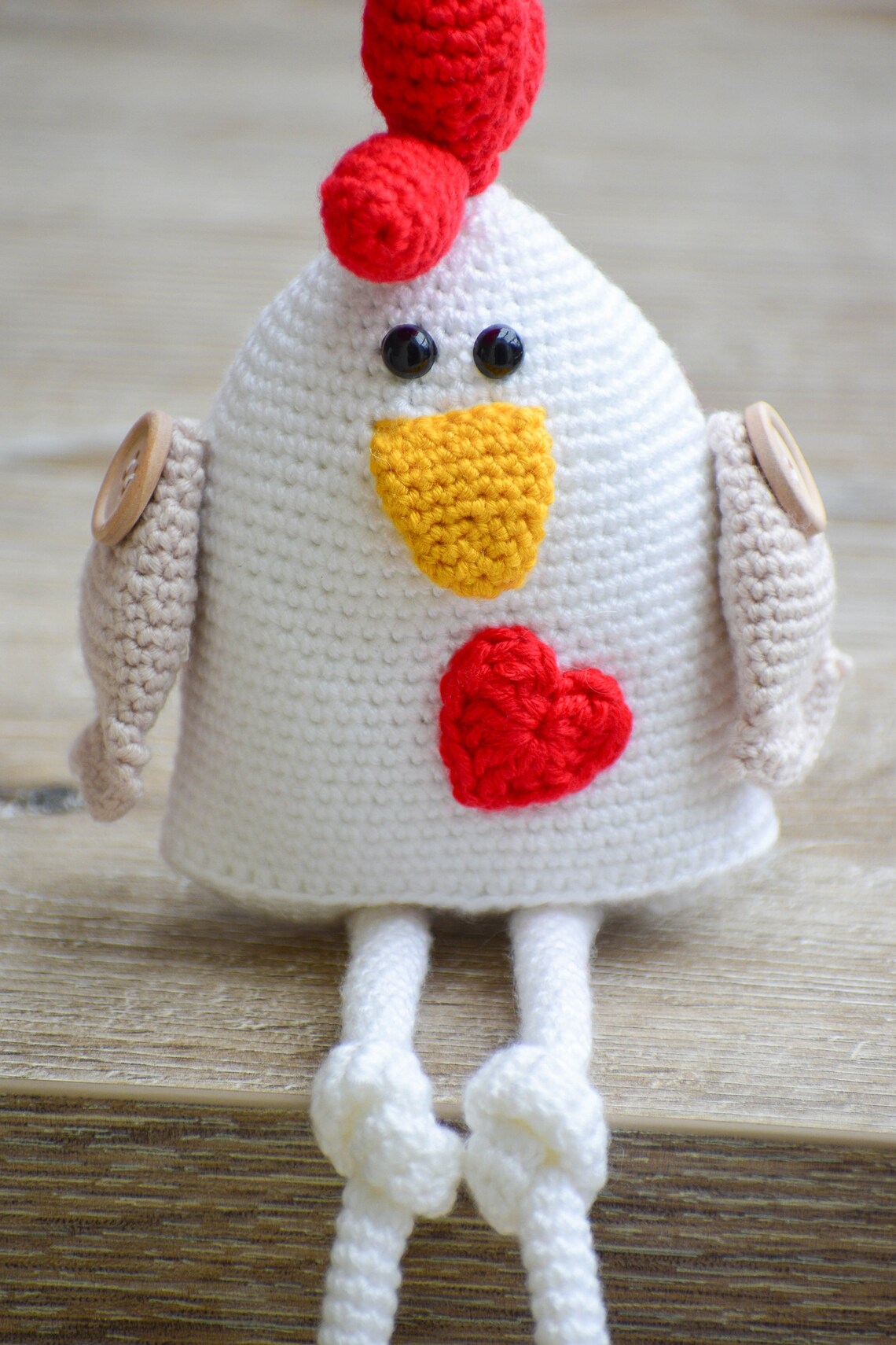 Crochet Pattern Chicken Happy Peppy | Etsy