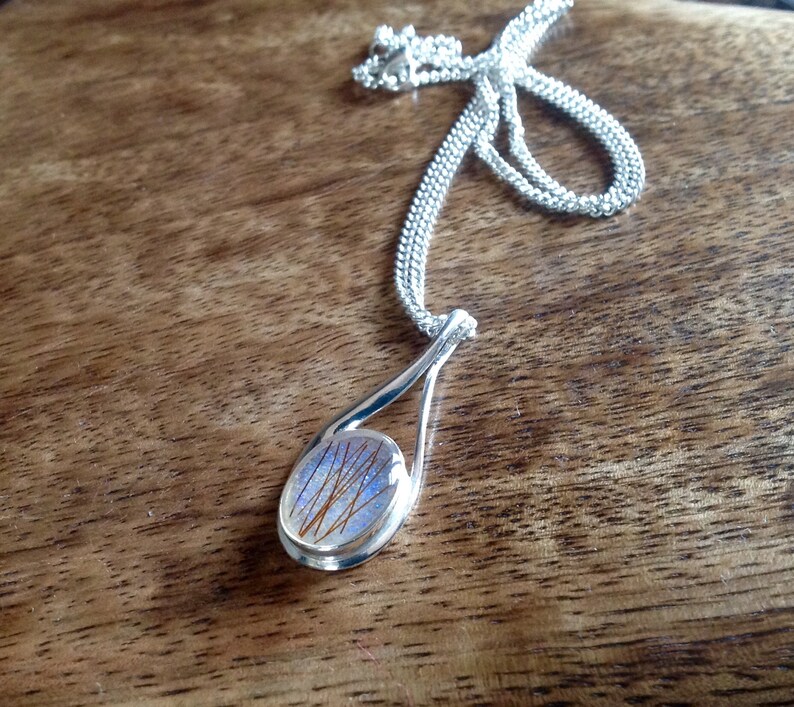 Sterling Silver Memorial Pendant With Embedded | Etsy