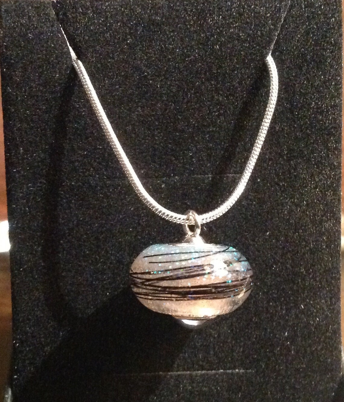 Sterling Silver Interchangeable Bead Pendant With Resin Horsehair or ...