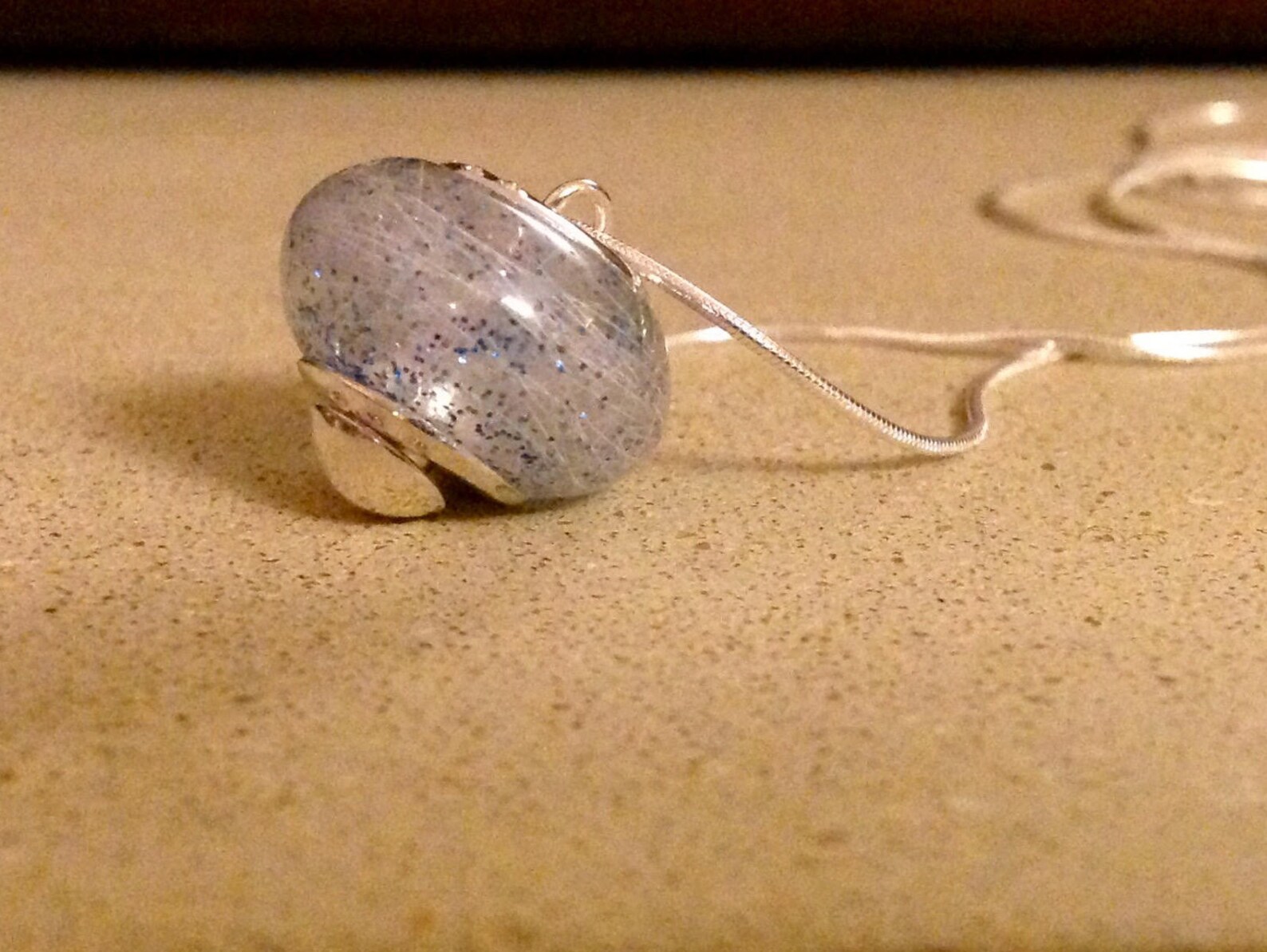 Sterling Silver Interchangeable Bead Pendant With Resin Horsehair or ...