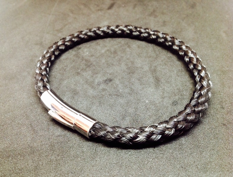 Horsehair Bracelet Single Braid With Stainless Steel Clasp - Etsy UK