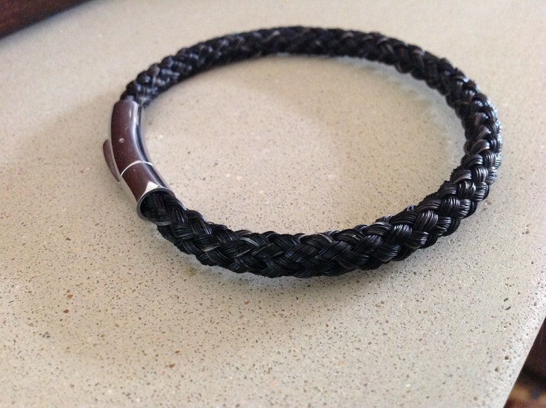 Horsehair Bracelet Single Braid With Stainless Steel Clasp - Etsy UK