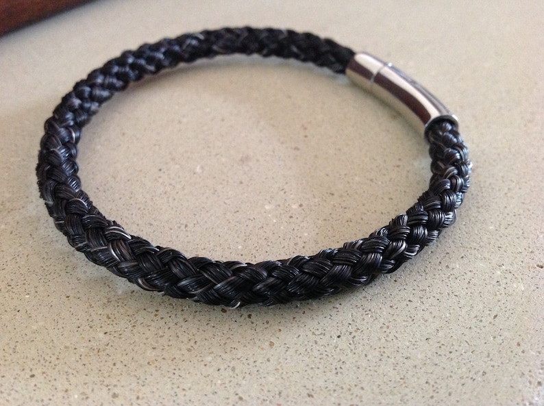 Horsehair Bracelet Single Braid With Stainless Steel Clasp - Etsy UK