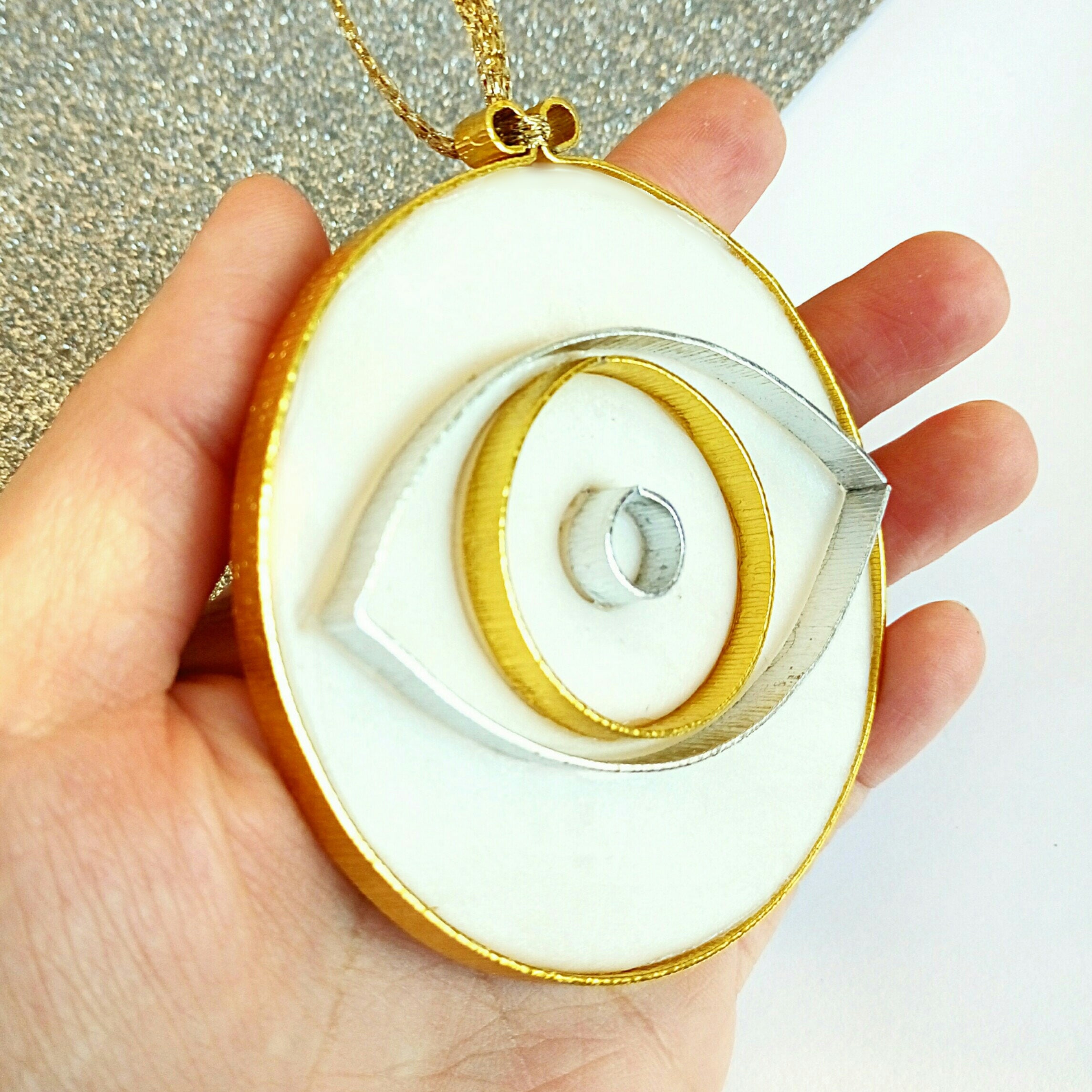 Modern Minimal Evil Eye Ornament, 3D Wall Hanging, New Home Gift, Good ...