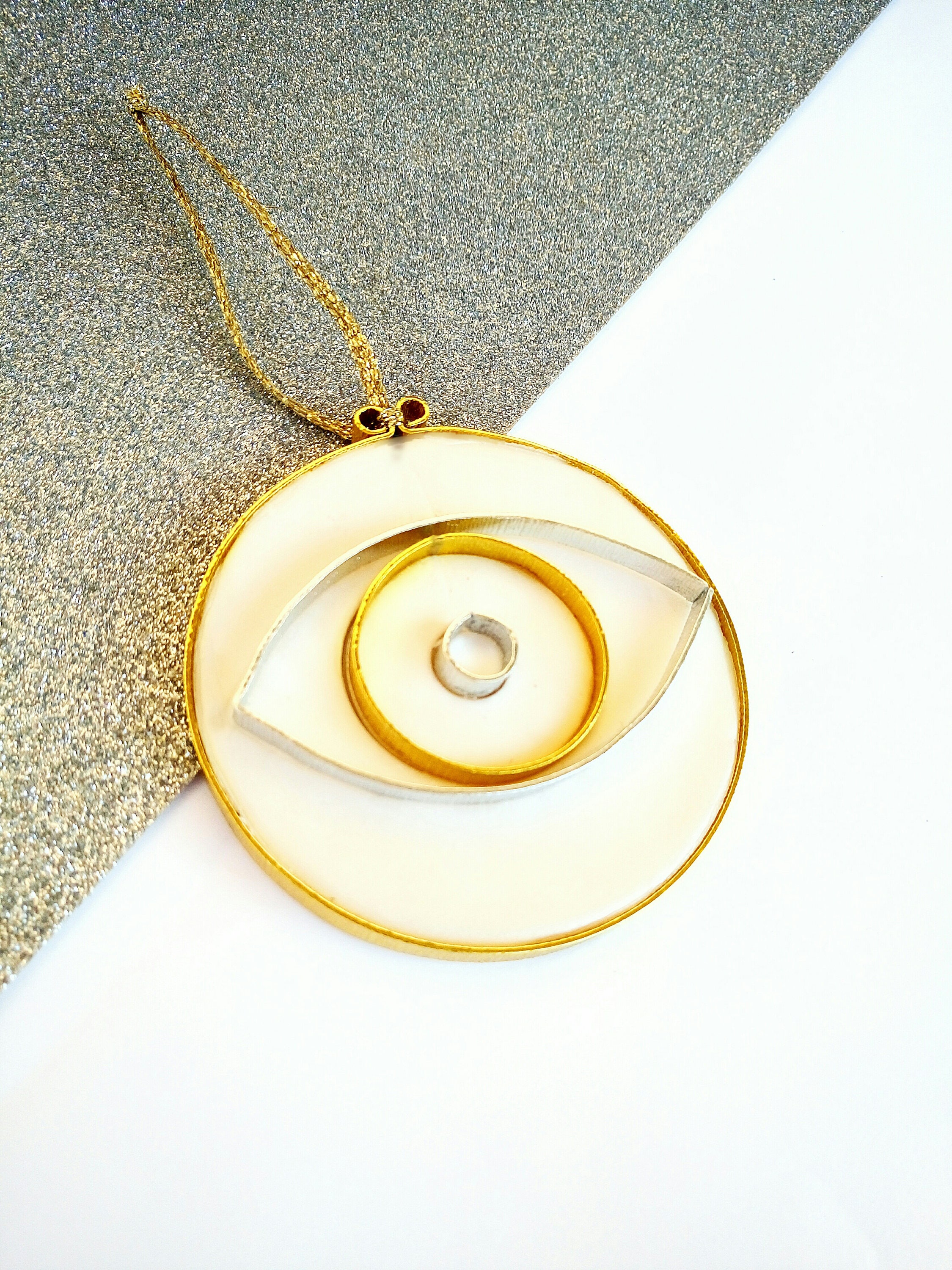 Modern Minimal Evil Eye Ornament, 3D Wall Hanging, New Home Gift, Good ...