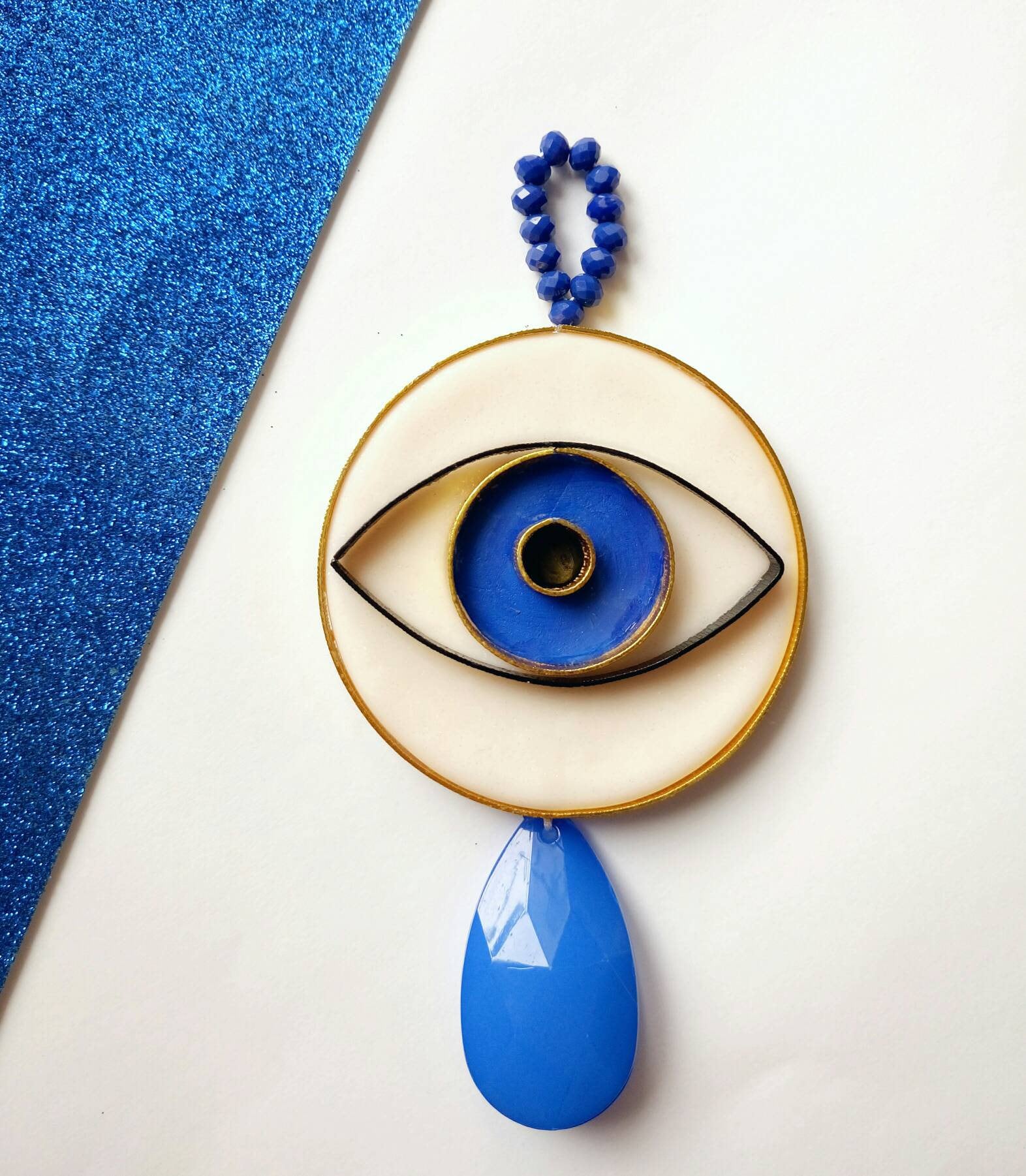 Modern Greek Evil Eye Wall Decor Minimal Crying Eye New Home | Etsy