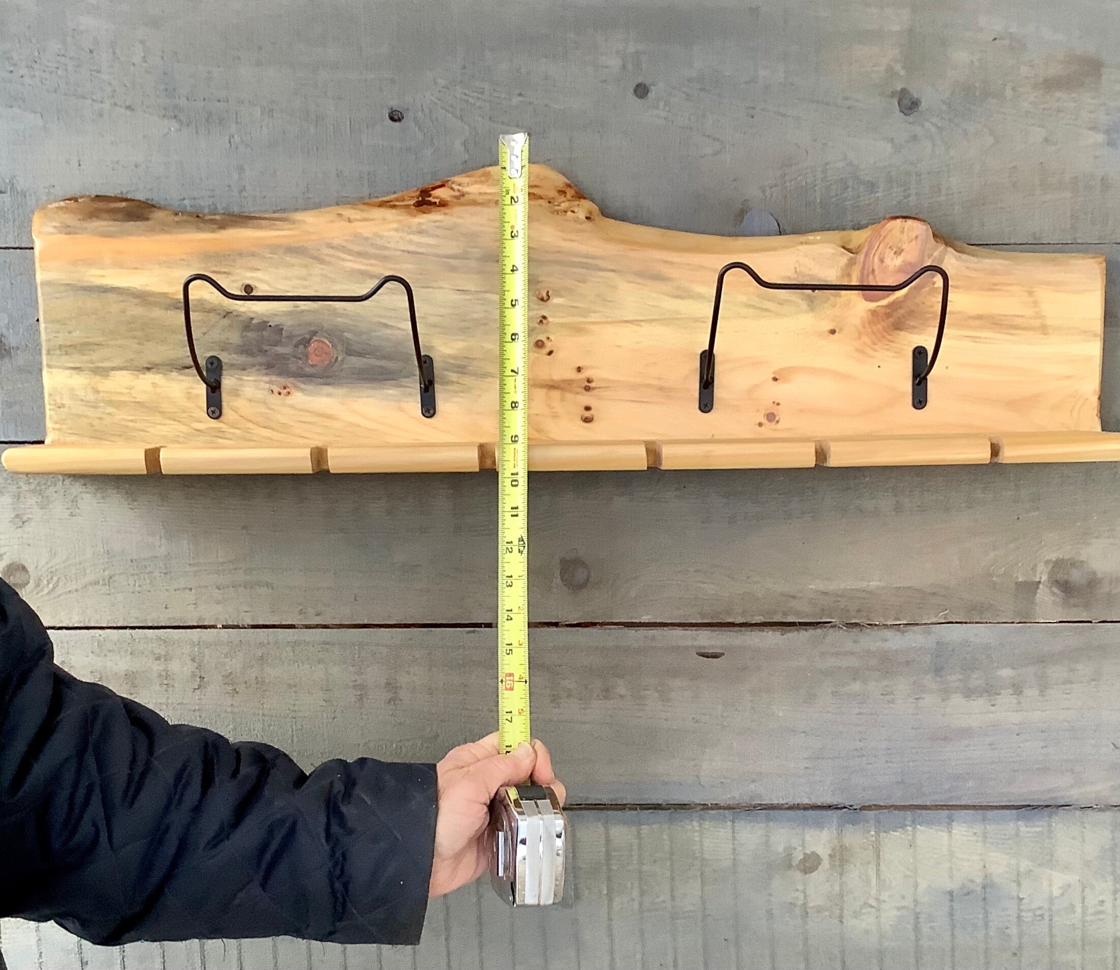 6 STEM WINE & STEMWARE Live Edge Display Bar Rack Storage Bar | Etsy