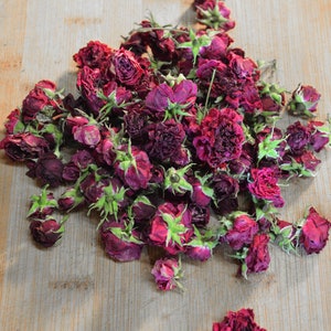 Dried Mini Roses - Certified Organic, Dried Flowers, Herbalism, Bridal ...
