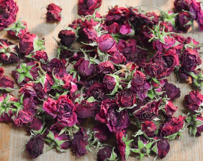 Dried Mini Roses Certified Organic, Dried Flowers, Herbalism, Bridal ...