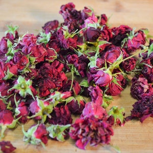 Dried Mini Roses - Certified Organic, Dried Flowers, Herbalism, Bridal ...