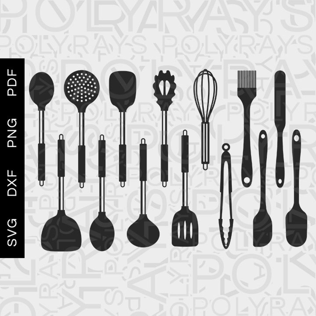 Kitchen Tools Svg, Utensils Svg, Dxf, Png, Pdf, Eps, Kitchen Svg ...