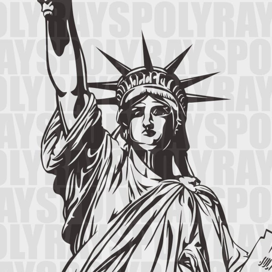 Statue of Liberty Svg Ational Monument Svg Independence Day | Etsy