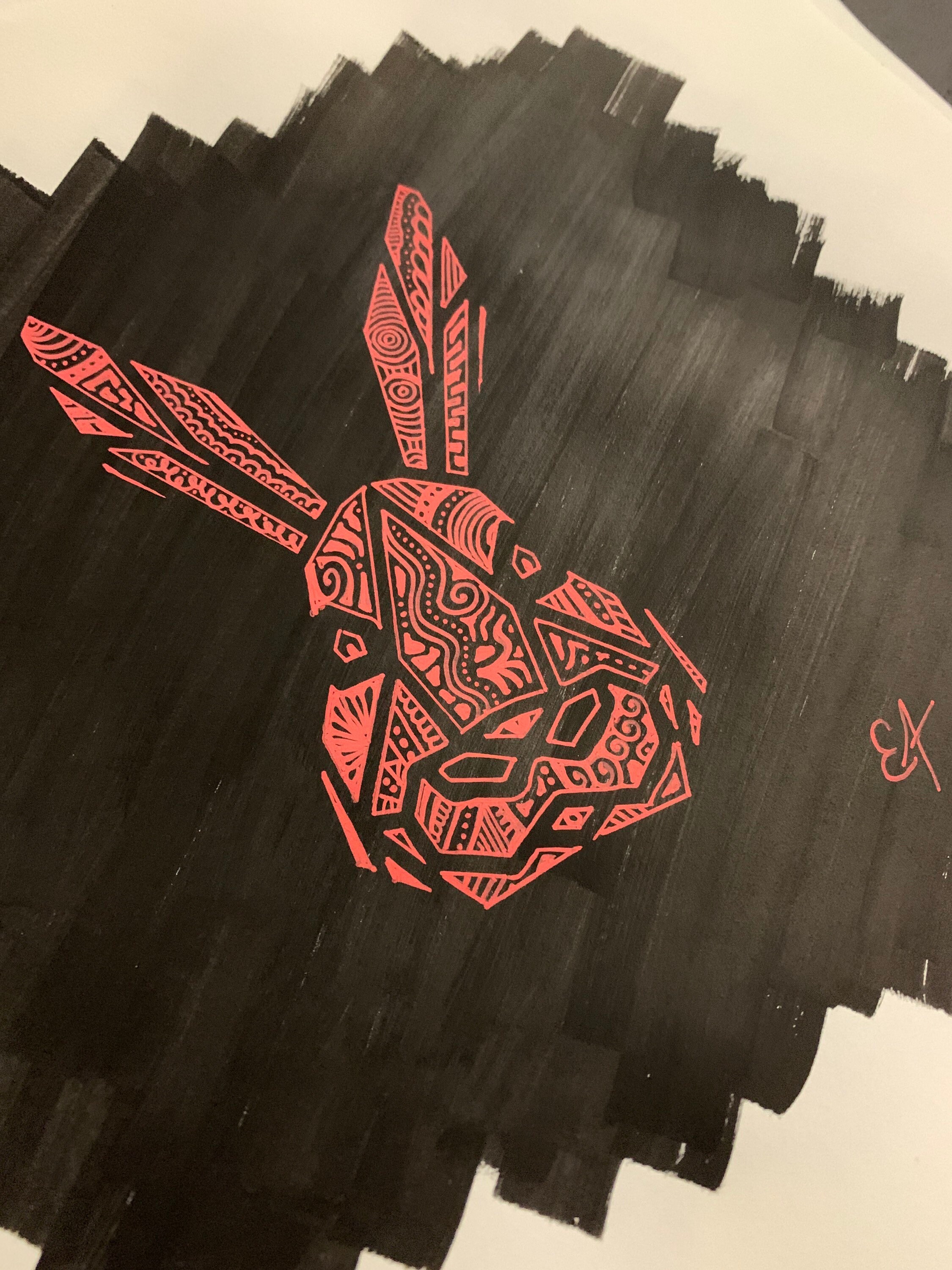 Illustration Posca animal collection rabbit sketch | Etsy