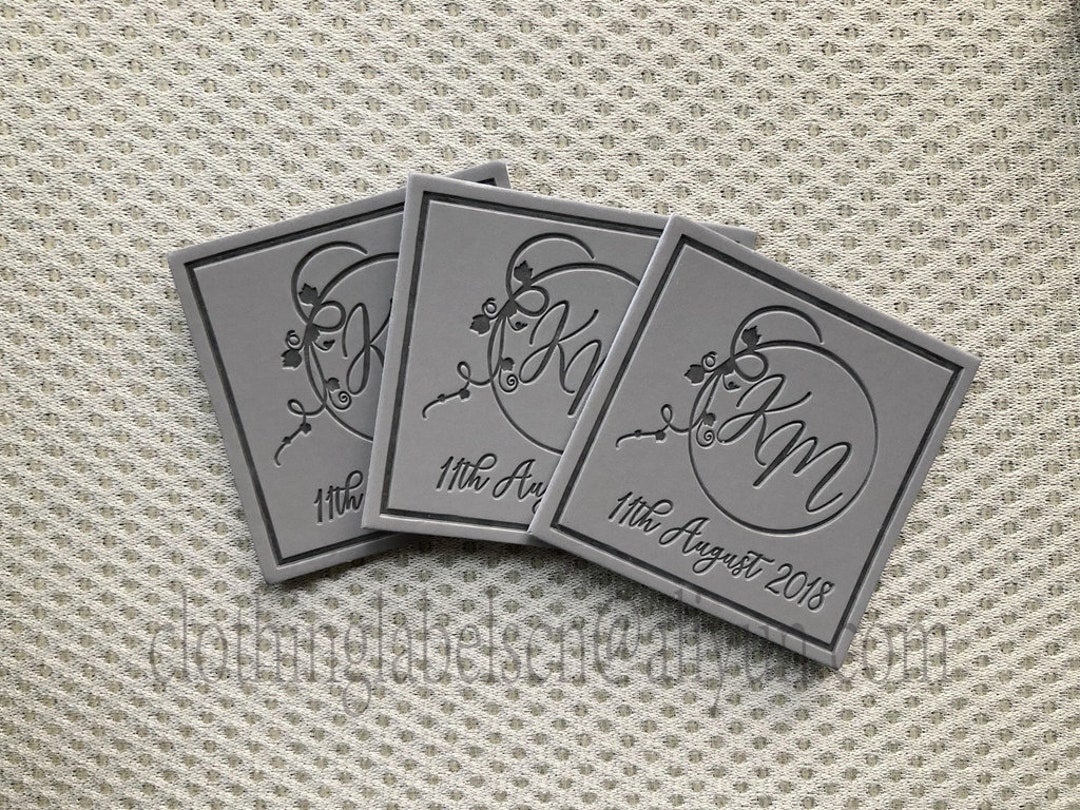 300 Debossed Label, Pesonalized Leather Labels, Your Own Logo Leather ...